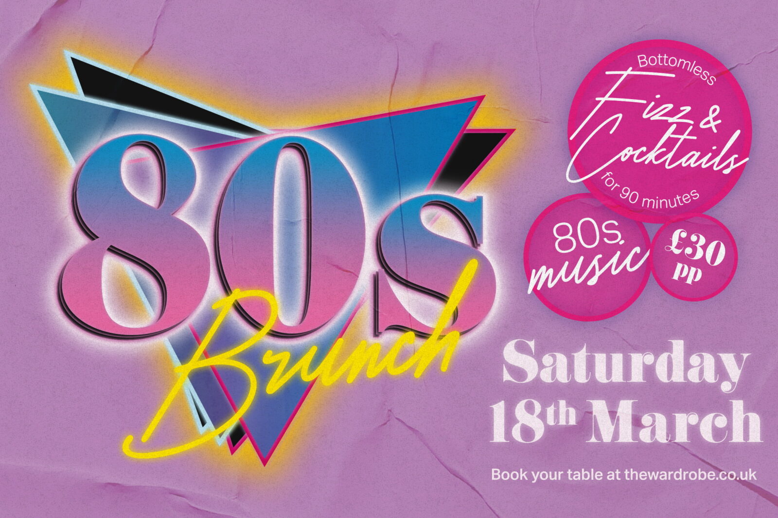 80s Bottomless Brunch | The Wardrobe